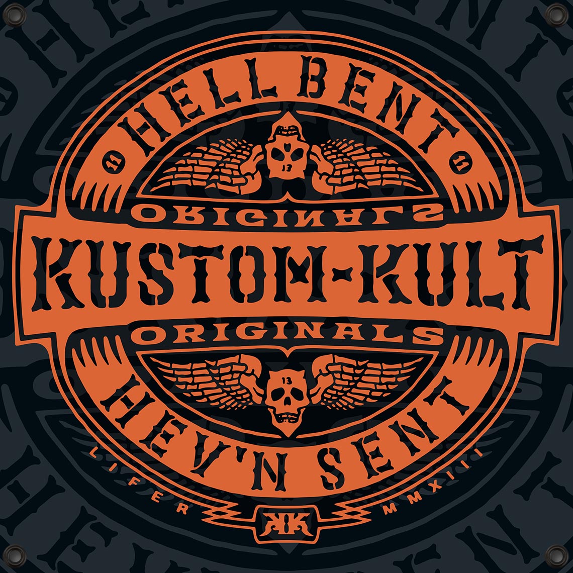 HELL BENT BADGE - BANNER – KUSTOM KULT®