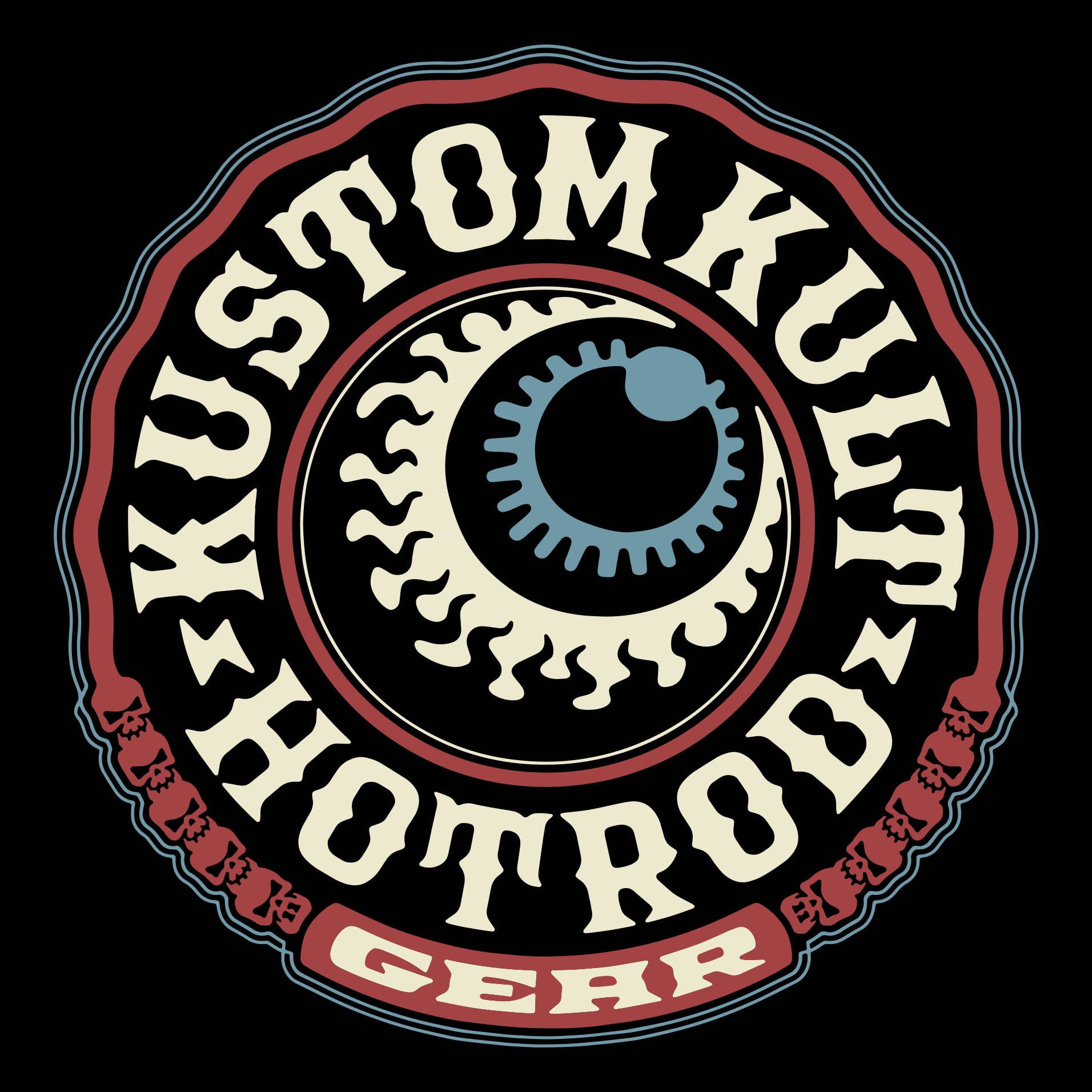 HOT ROD GEAR ~ Red White & Blue - Hoodie - Black – KUSTOM KULT®