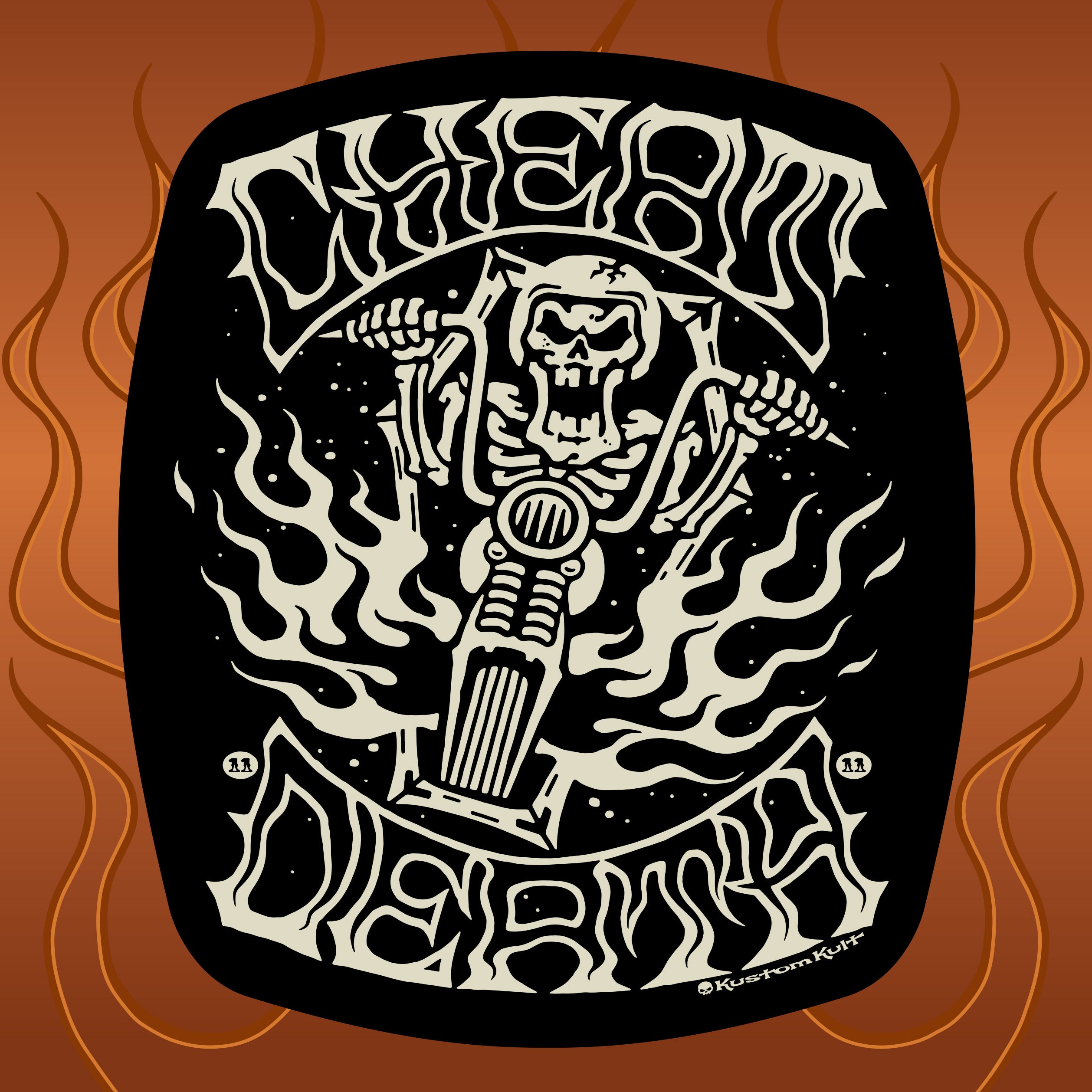 CHEAT DEATH - Sticker – KUSTOM KULT